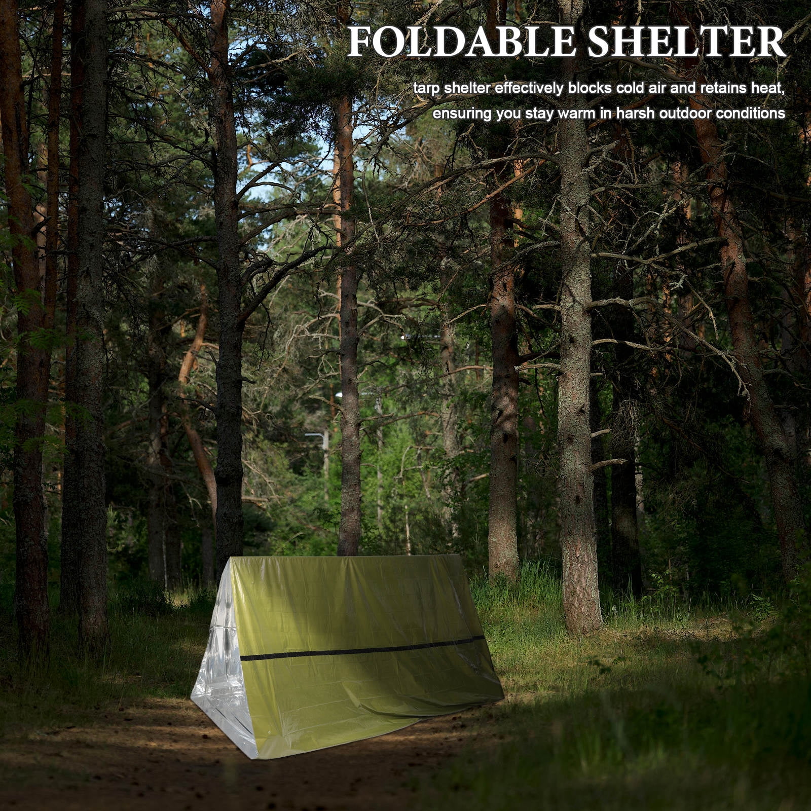 Masteelf Emergency Shelter Tent Outdoor Emergency Survival Tent Thermal ...