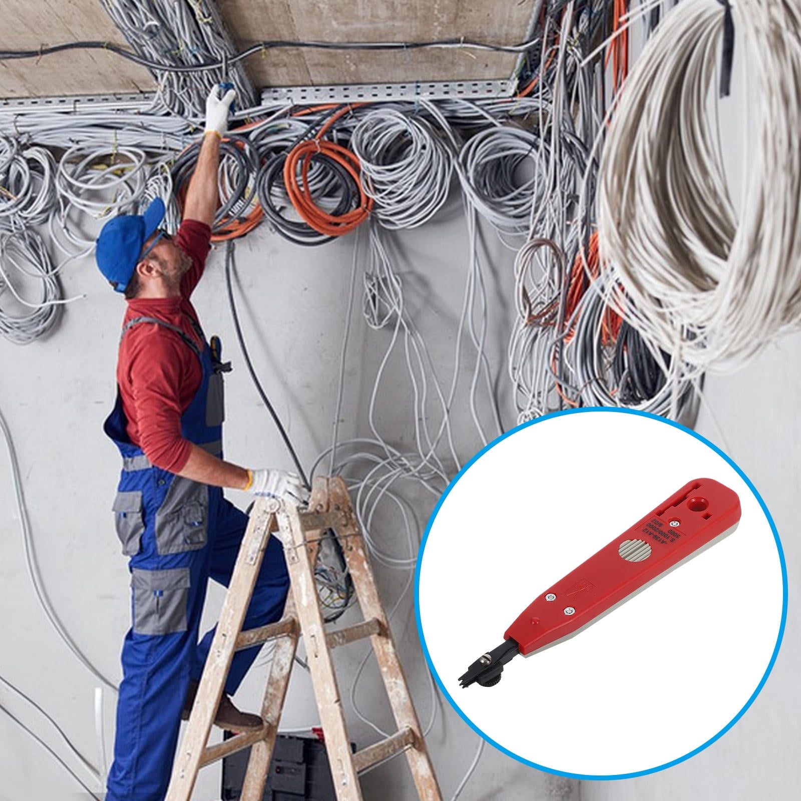 Masteelf Ethernet Punch Down Tool for Cable Insertion Manual Punch Down ...