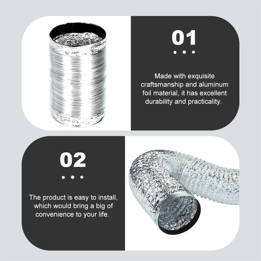 Masteelf Exhaust Pipe Practical Aluminum Foil Flexible Hose - Walmart.com