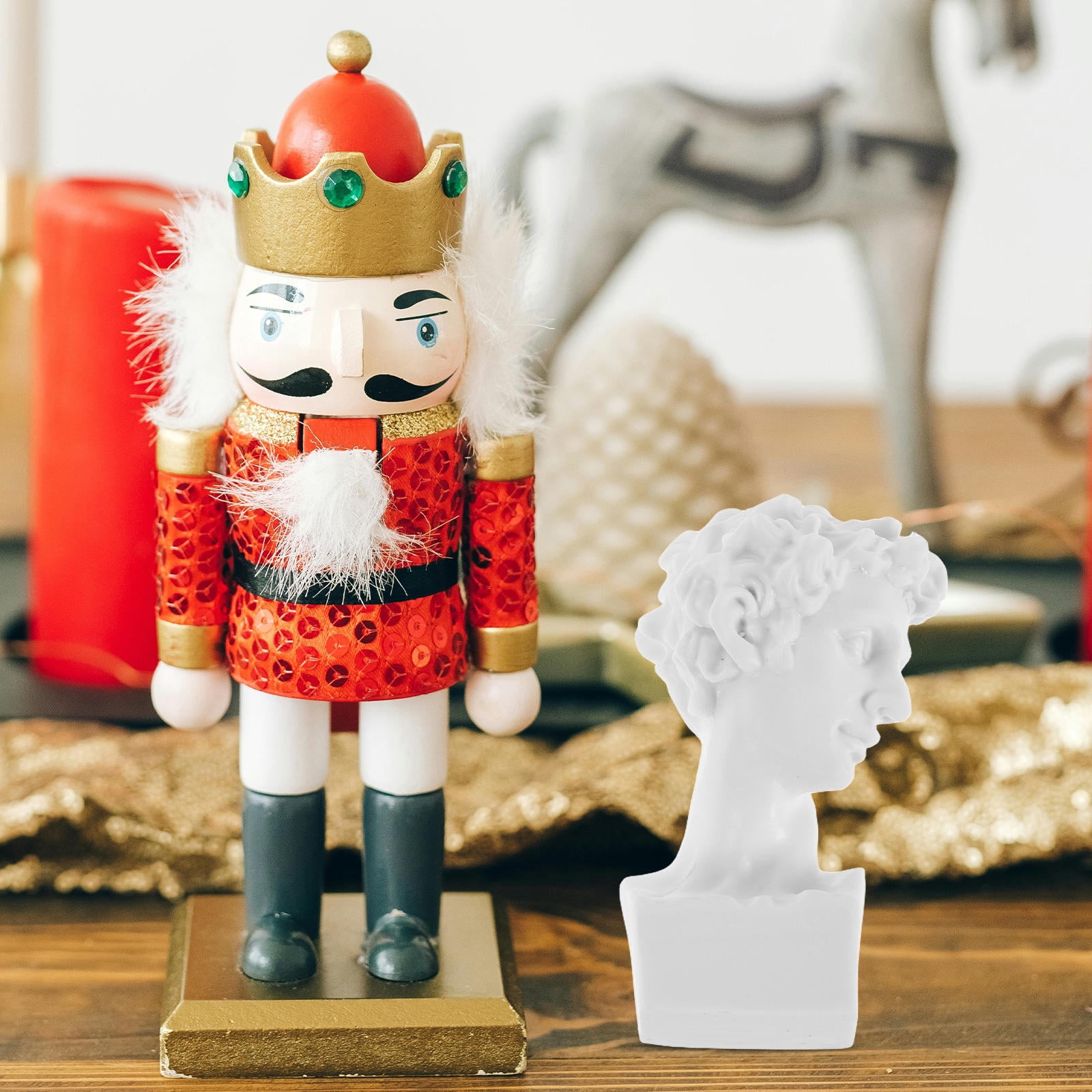 Masteelf Exquisite White Resin miniature Greek Bust Sculpture for Desk ...