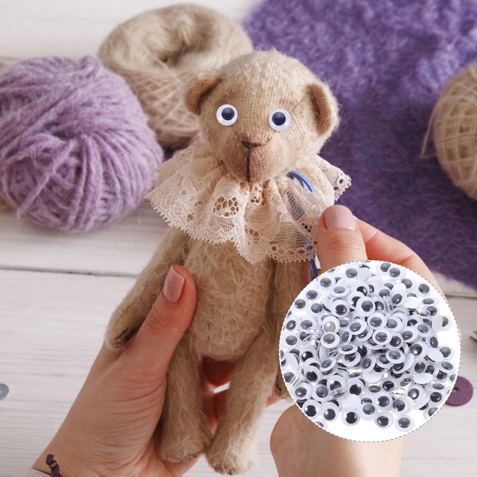 HEATSHAKING Football Eye Stickers Eyeball Stickers Black 1 Bag ...