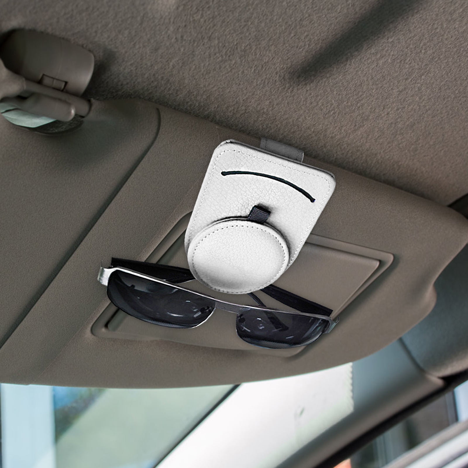 Masteelf Eyeglasses Foldable Clip Car Visor Sunglasses Holder for ...