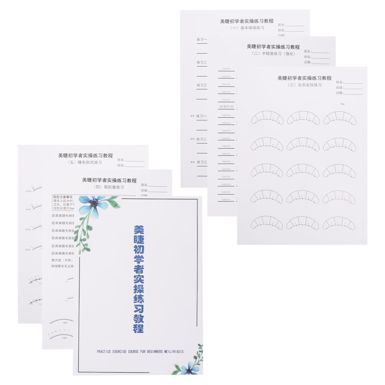 Masteelf Eyelash Extension Exercise Book Teaching Tool Large Model Base ...