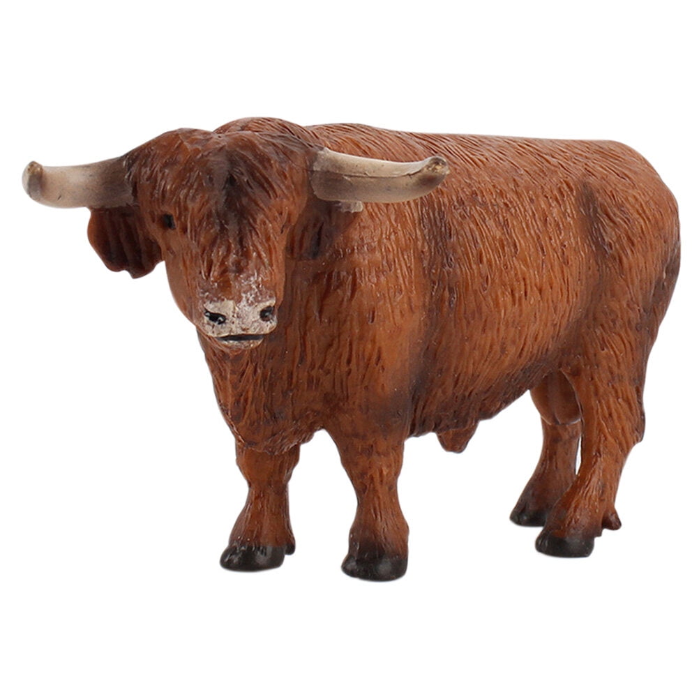 Masteelf Farm Animals Miniatures Zoo Figures Highland Cow Model ...