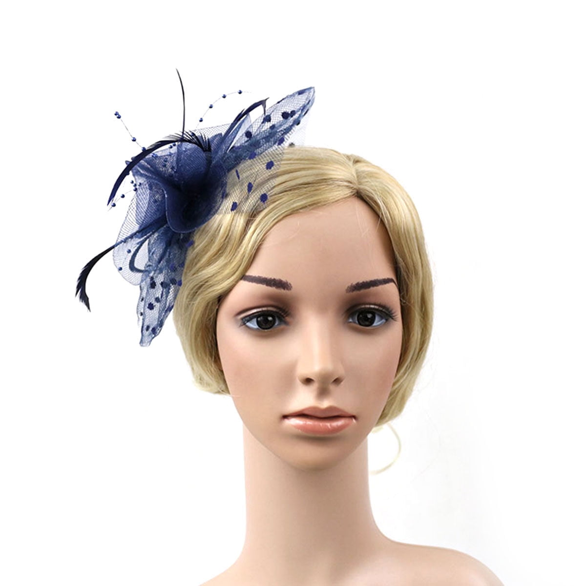 Masteelf Fascinators Navy Hat Clip Fancy Dress Fascinator Bride 24 ...
