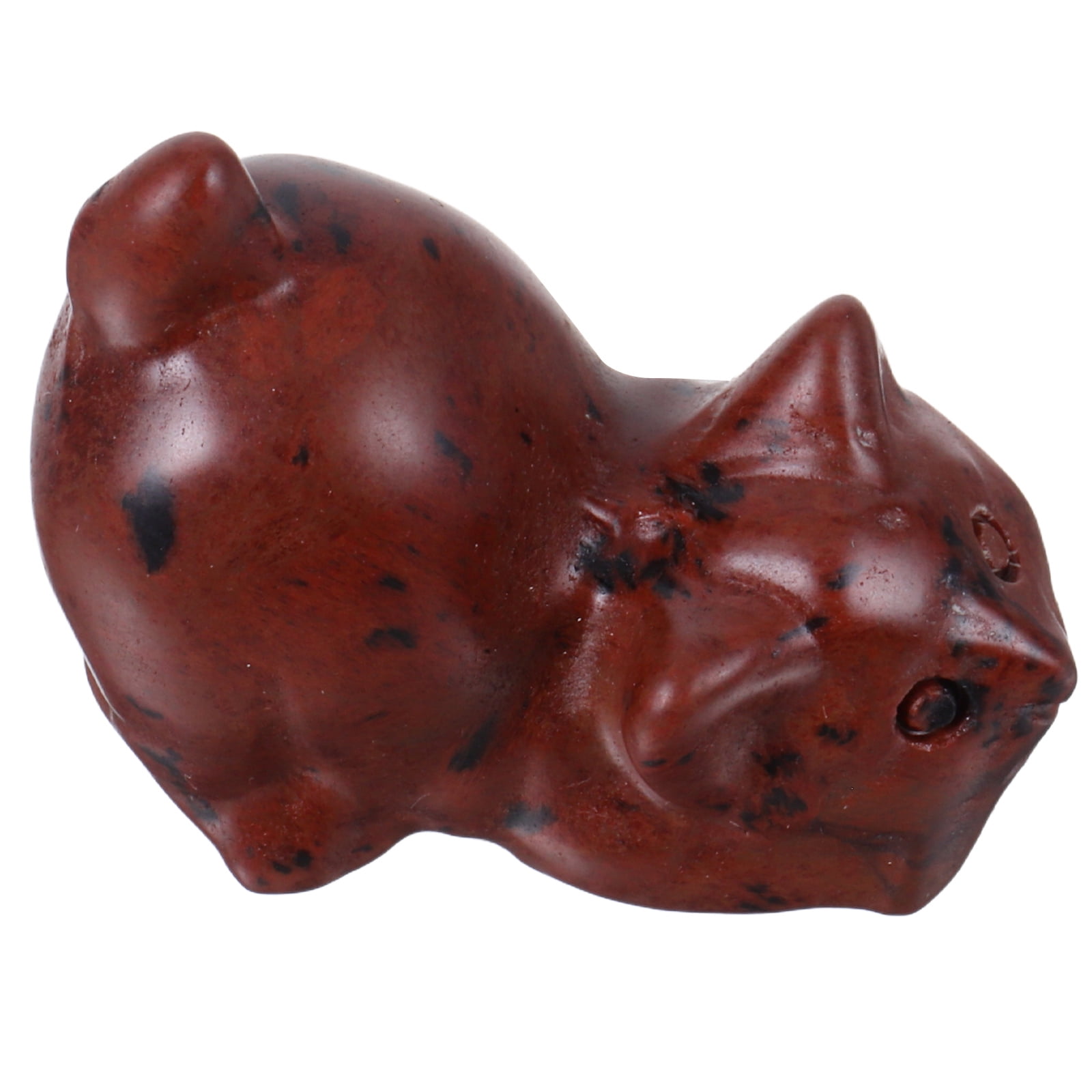 Masteelf Feng Shui Obsidian Cat Figurine Crystal Cat for Wealth and ...