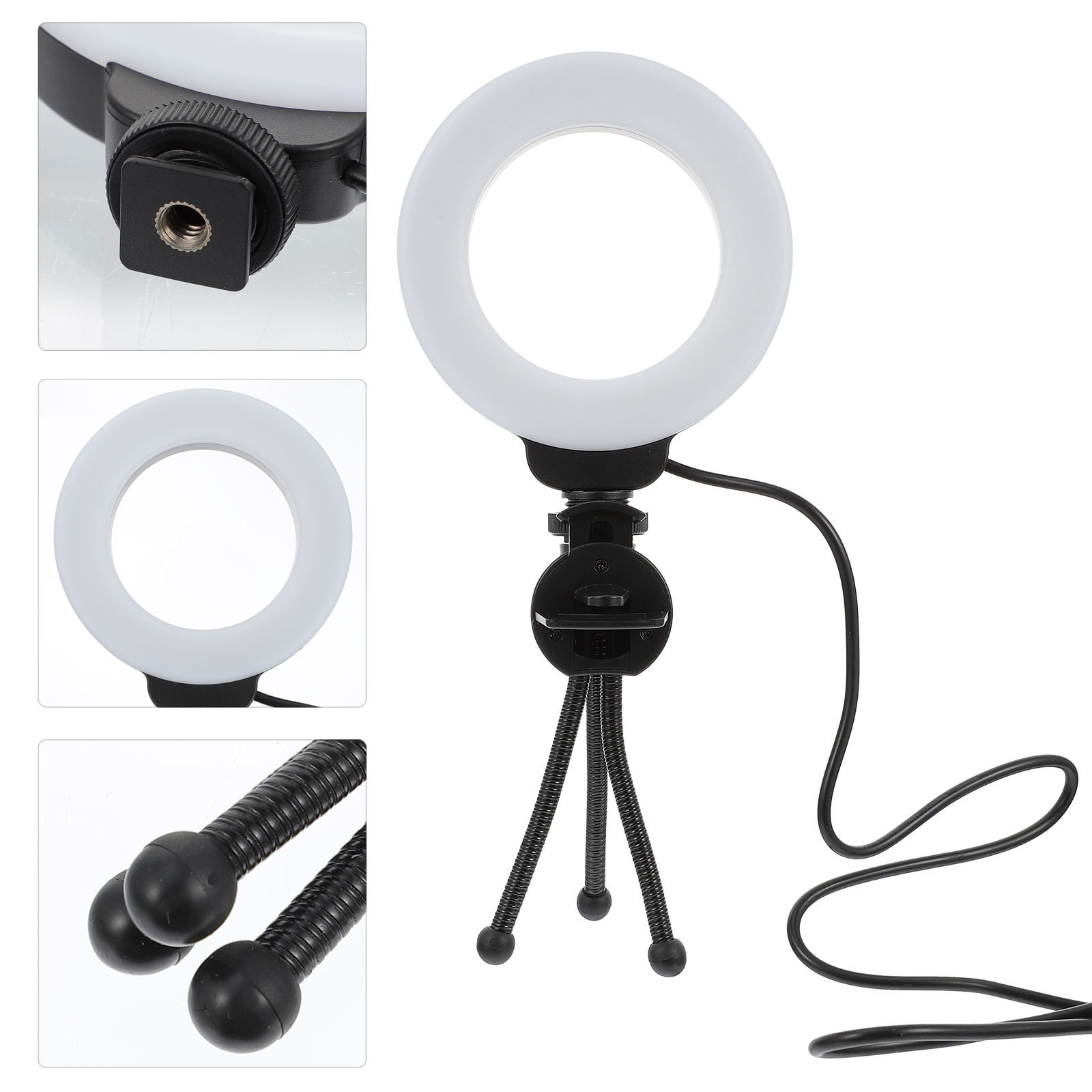 Masteelf Fill 你环形 Led Lamp Webcam Light 12.5X10.2X1.8CM Black - Walmart.com