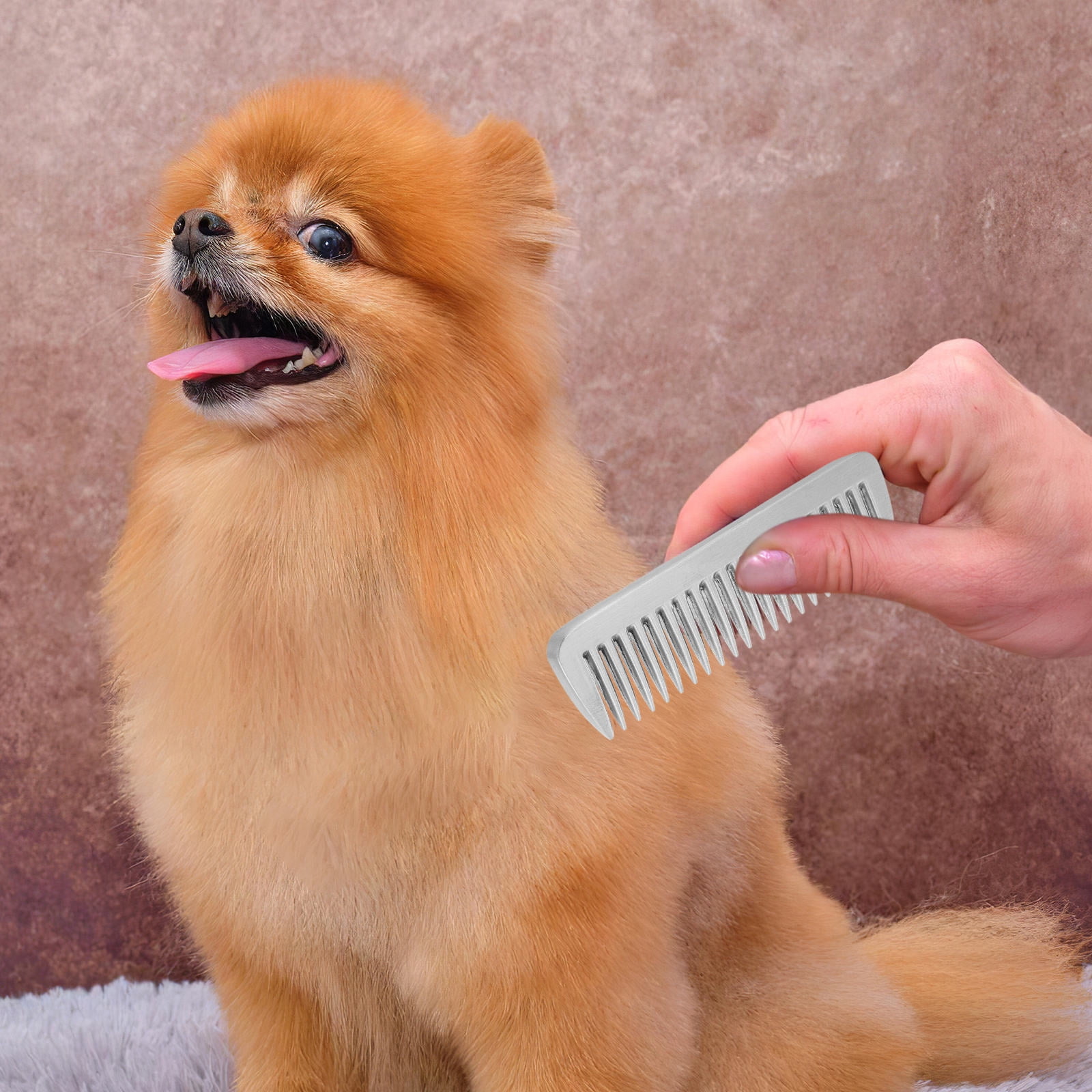 Masteelf Fine Tooth Aluminum Metal Comb For Dogs And Cats Ideal For ...