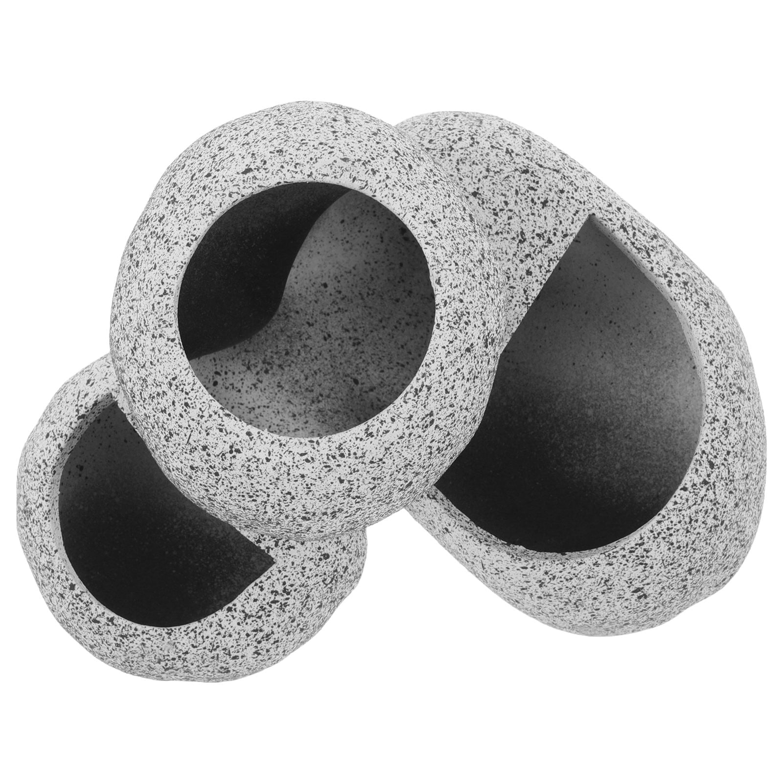Masteelf Fish Tank Hideout Pottery Clay Stone Fish Rock Hideaway Tunnel ...