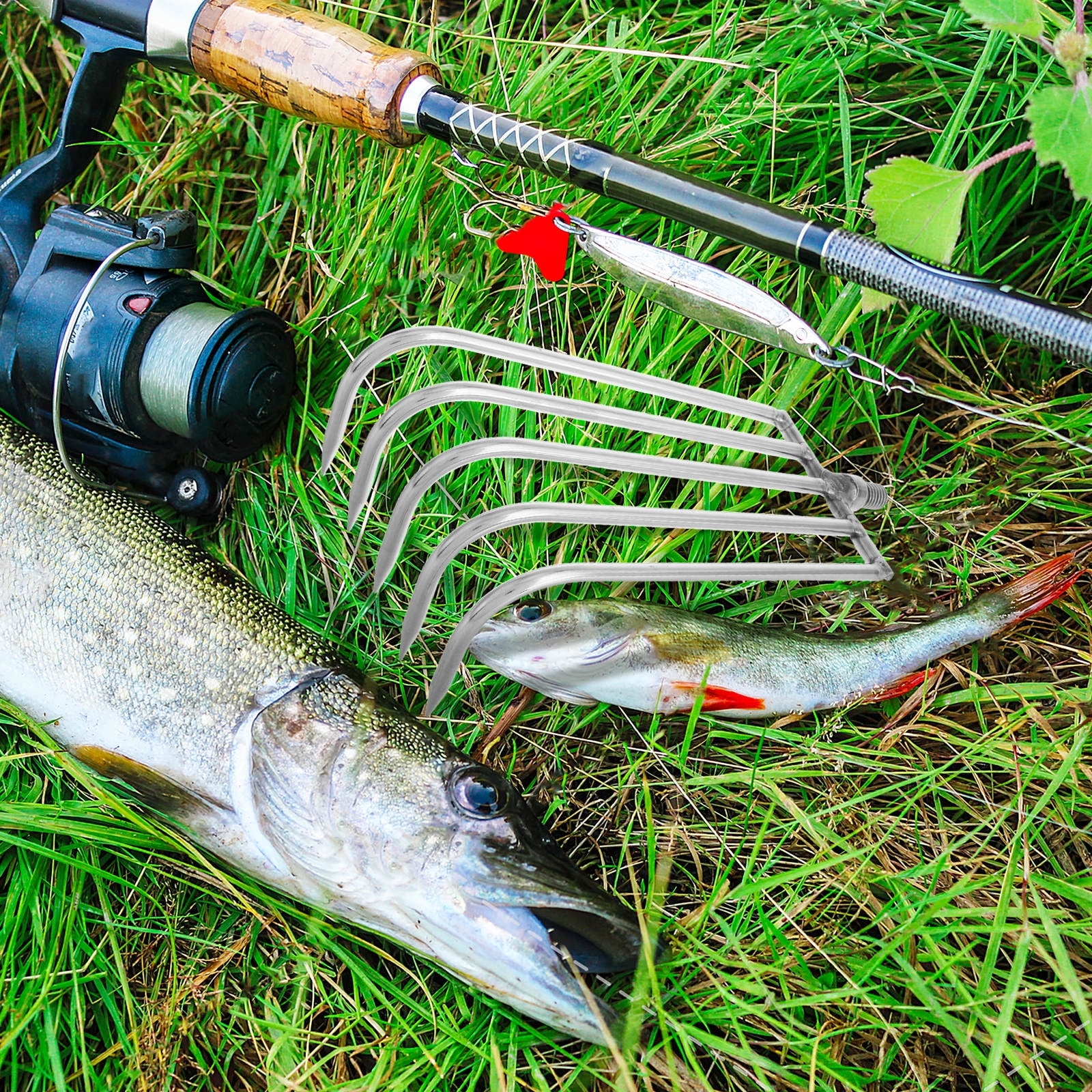 Masteelf Fishing Rake Water Plants Rake for Leaves Rakes for Lawns ...