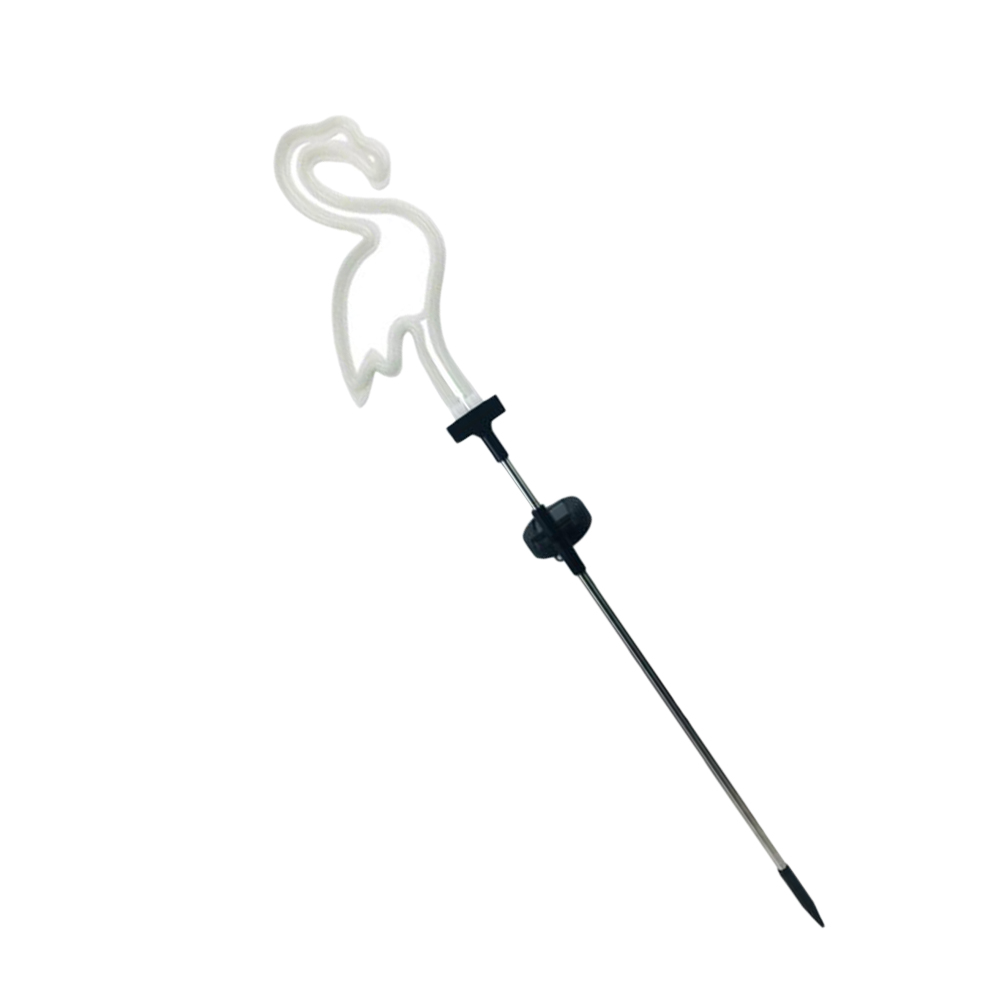 Masteelf Flamingo Ground Lamp Solar Neon Lights Outdoor Garden White ...