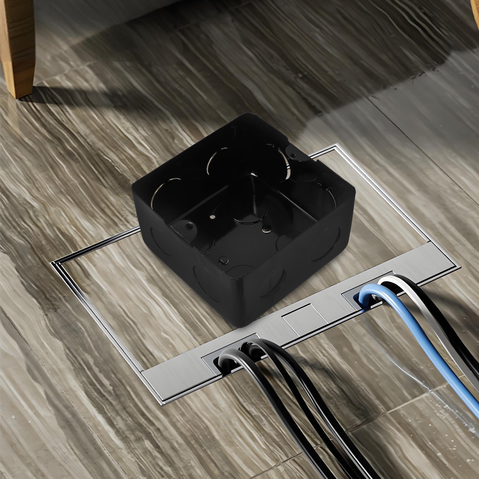 Masteelf Floor Outlet Electrical Box Outlet Box Floor Outlet Box Black ...