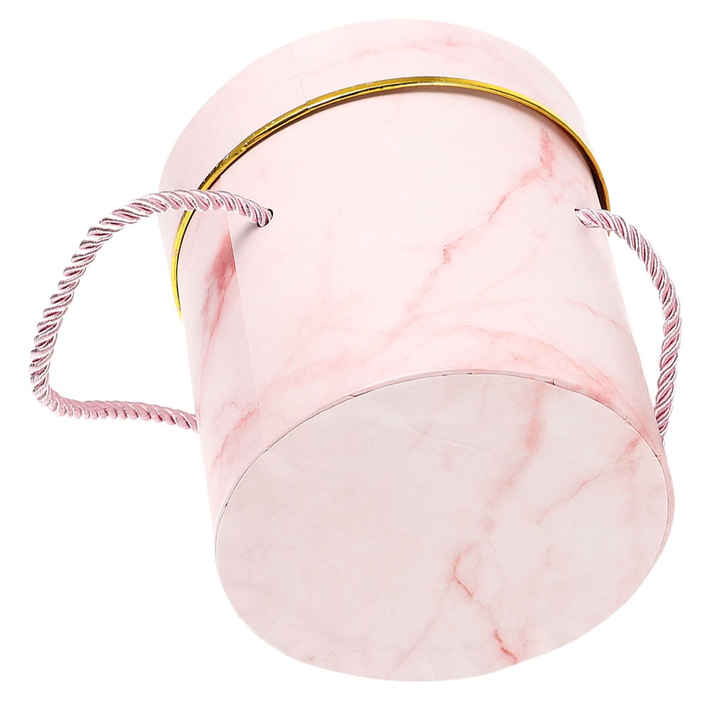 Masteelf Floral Packaging Box Paper Flower Bucket Round Cardboard ...