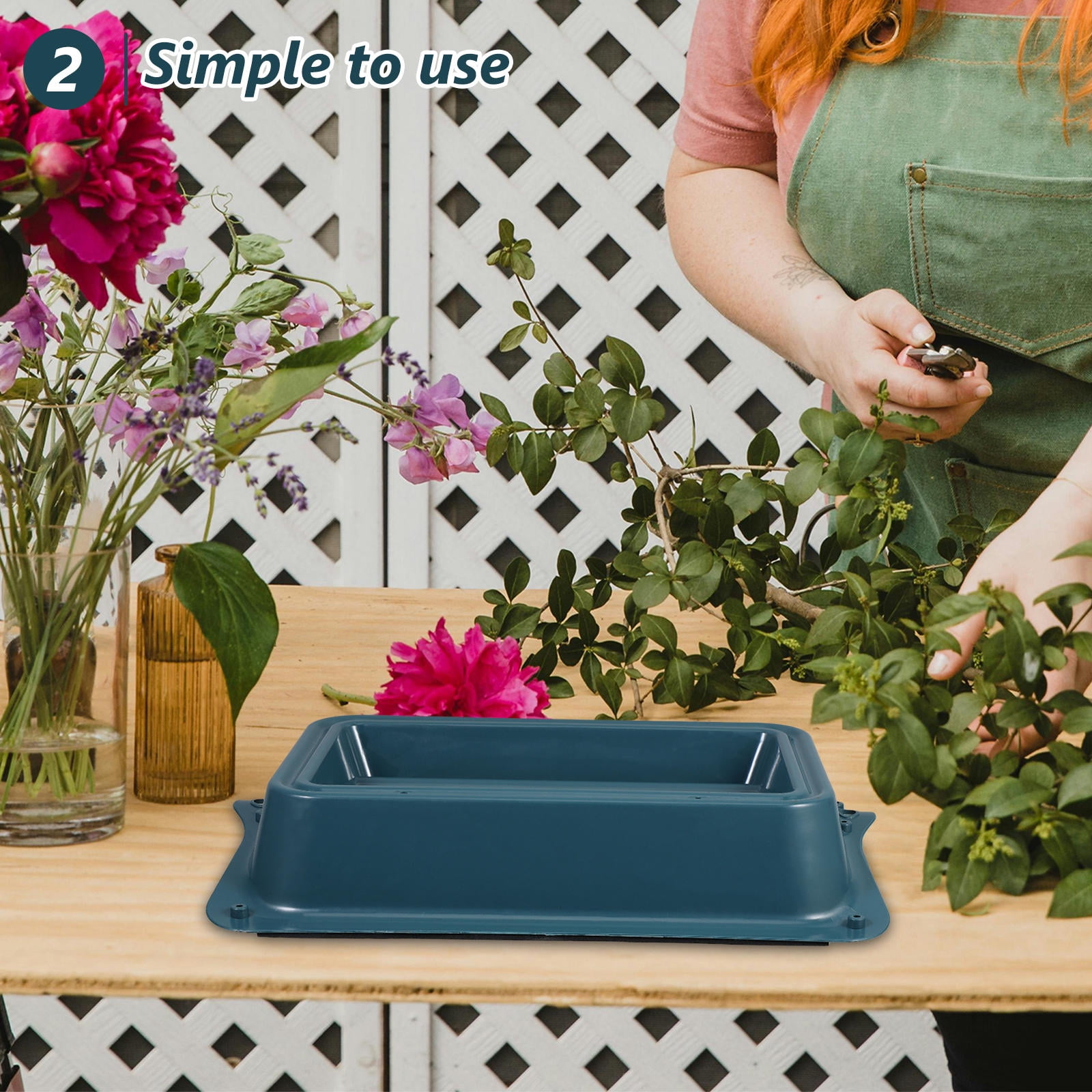 Masteelf Flower Arrangement Base Long-Lasting Plastic Plants Base ...