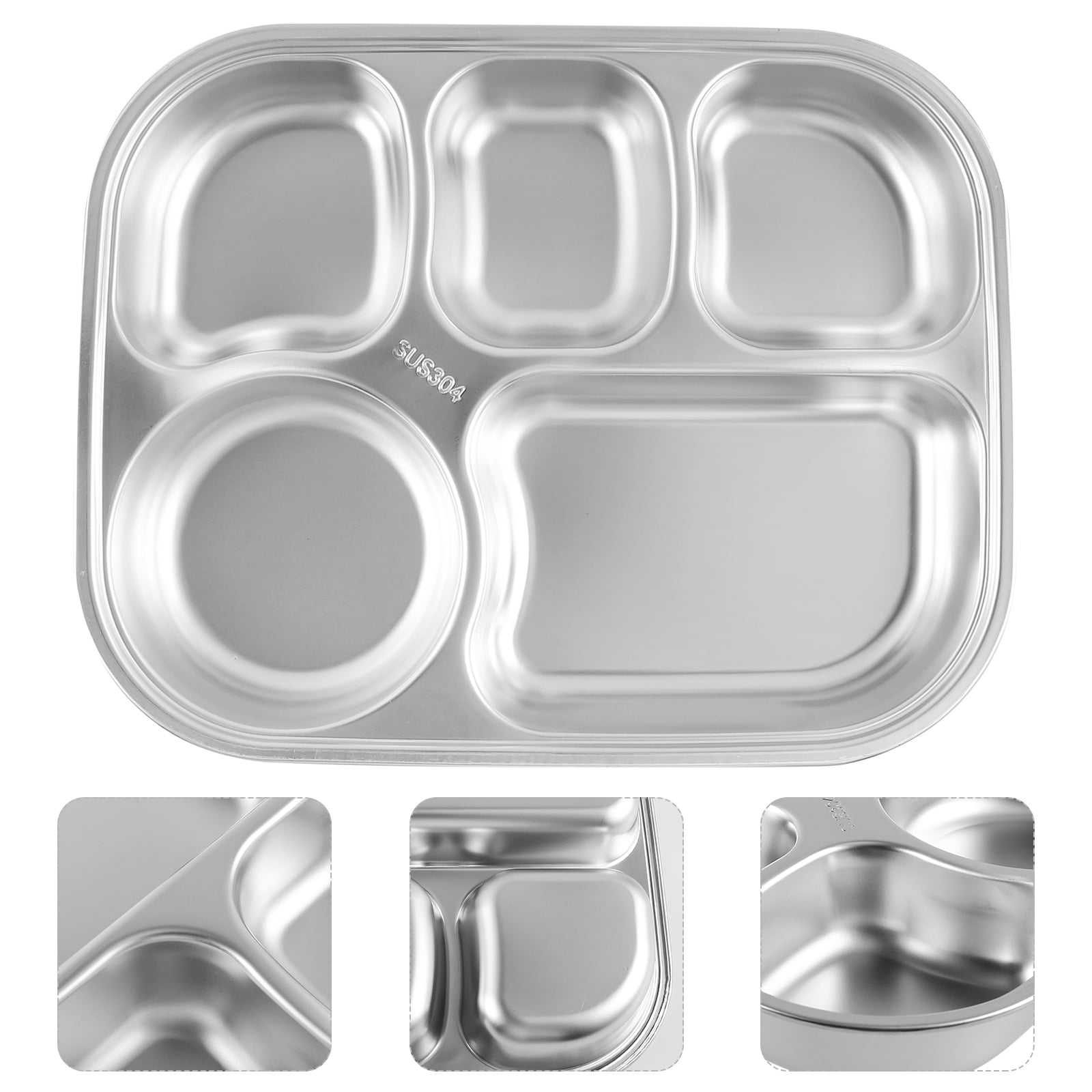 Masteelf Food Serving Tray Divided Storage Plate Container Meal Prep ...