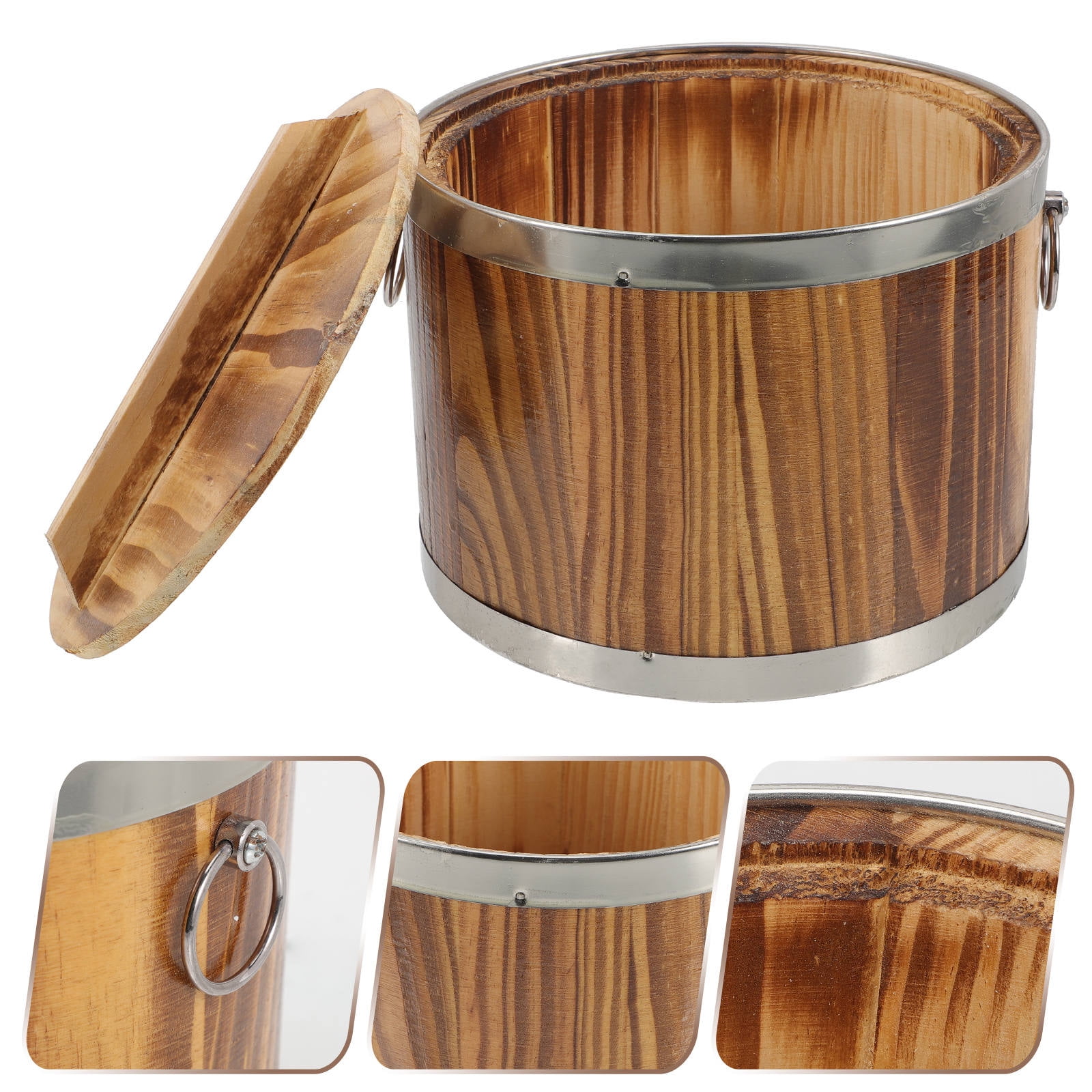 Masteelf Food Storage Bucket Rice Bin Container Buckets with Lids Light ...