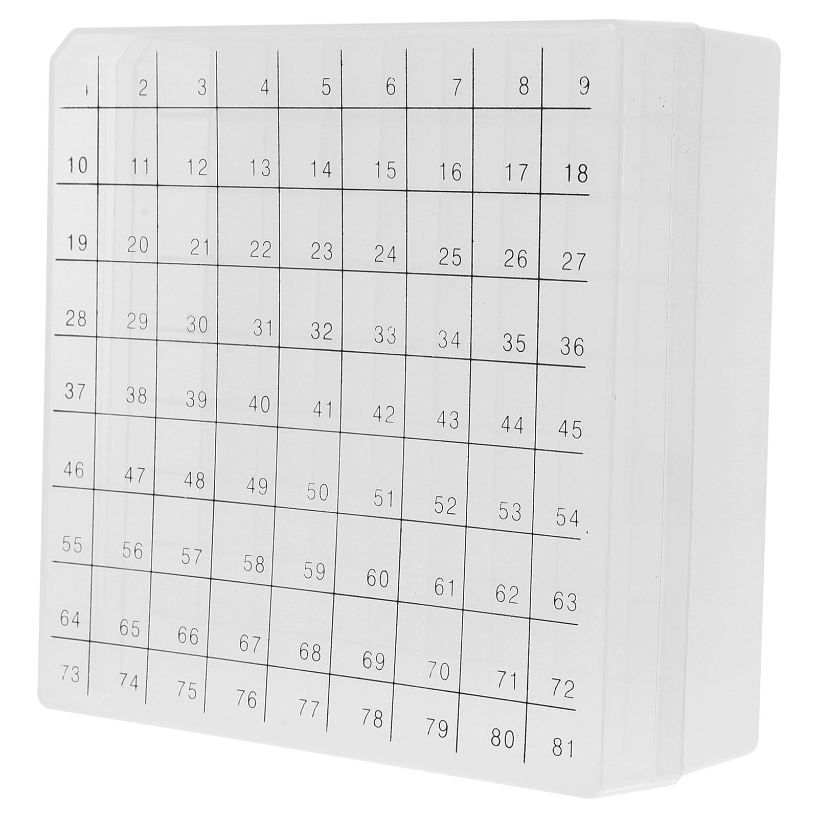 Masteelf Test Tube Storage Box with 81 Grids for Freezer Tube Organizer ...