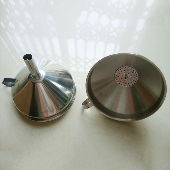 Masteelf Funnel with Detachable Strainer Cooking Oil Filter Funnels for ...