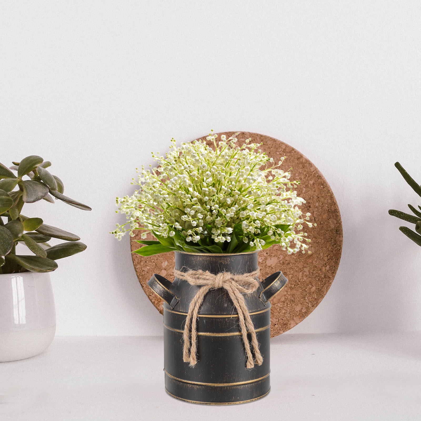 Masteelf Galvanized Metal Flower Bucket with Handle Flower Pot Plant ...