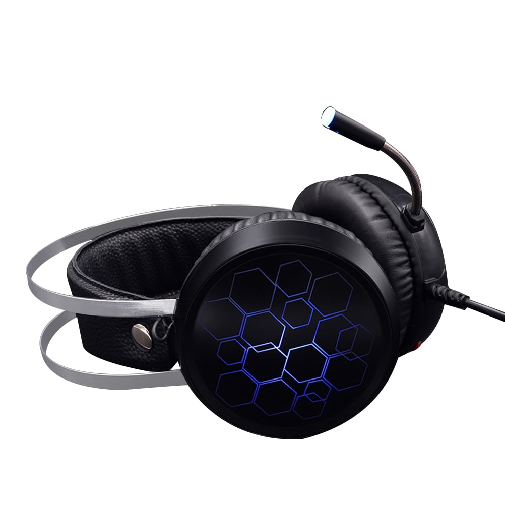 Masteelf Gaming Headset with Mic Wired Headphone Over Ear Headset Light ...