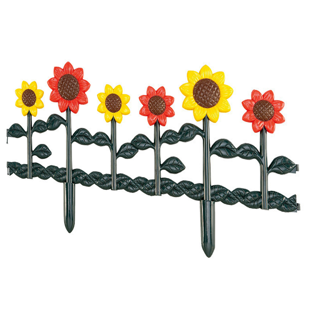 Masteelf Garden Borders Edging Plant Fence Sunflower Fence Sun Flower ...