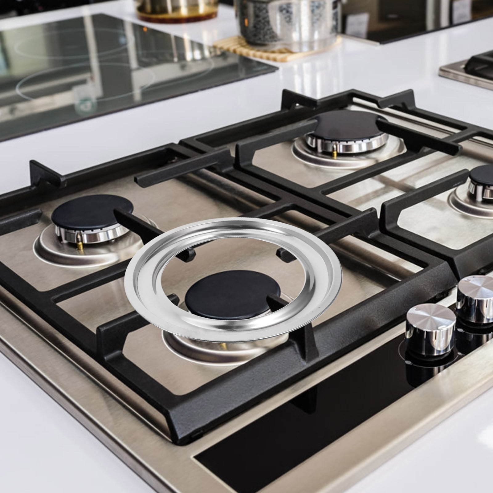 Masteelf Gas Stove Drip Pan Stainless Steel Burner Drip Pans Range Drip ...