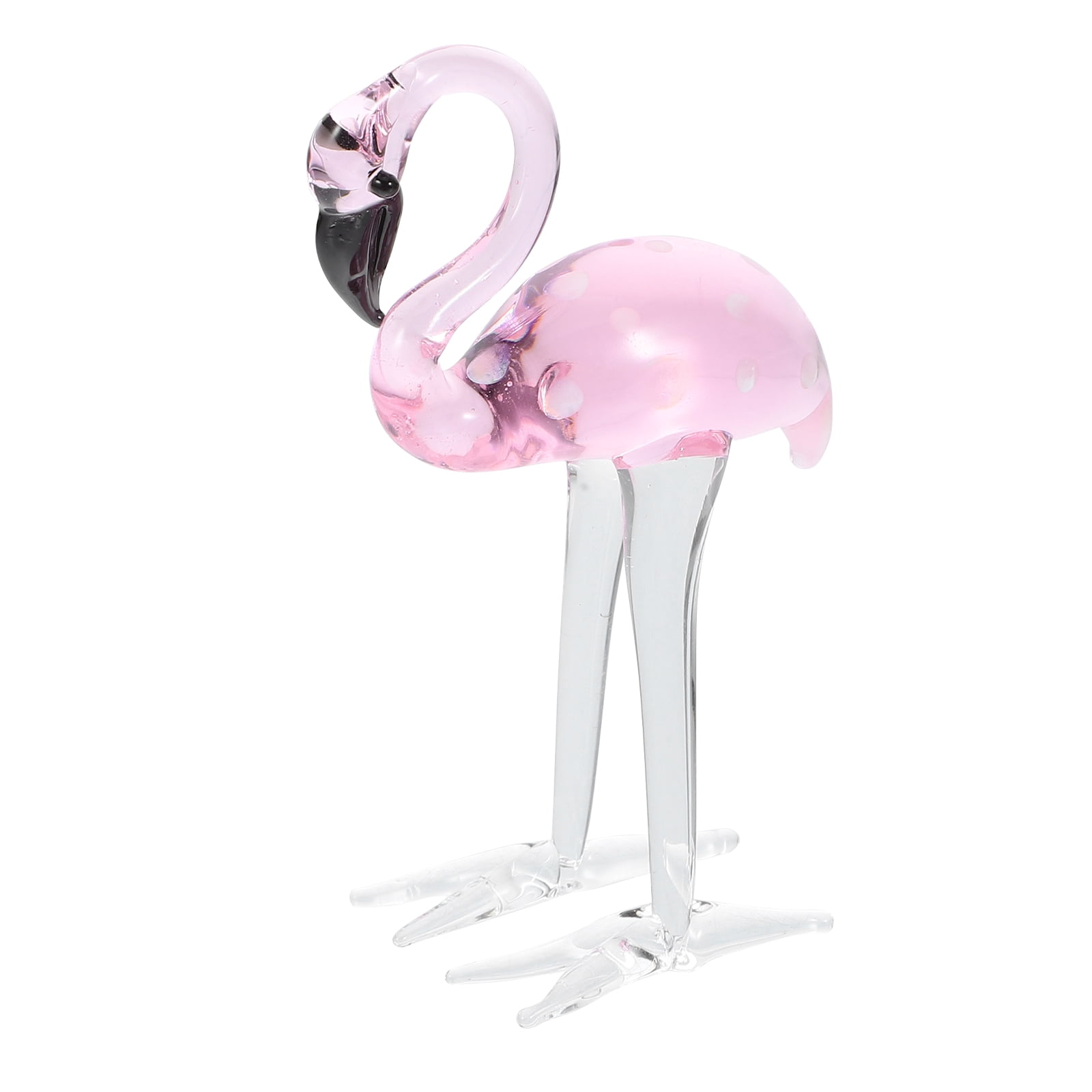 Masteelf Glass Flamingo Ornament Desktop Decoration Crystal Flamingo ...