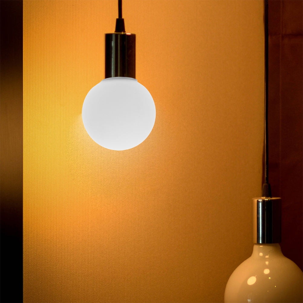 Masteelf Globe Glass Lamp Shade White Screw Neck Dome Lampshade G9 ...