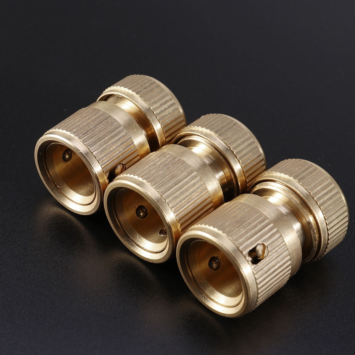 Masteelf Golden Copper Quick Hose Connector for Pipe Use Gasket Garden ...