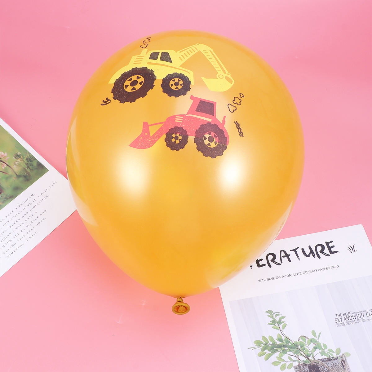 Masteelf Golden Excavator Balloons Set for Party Decoration Latex ...
