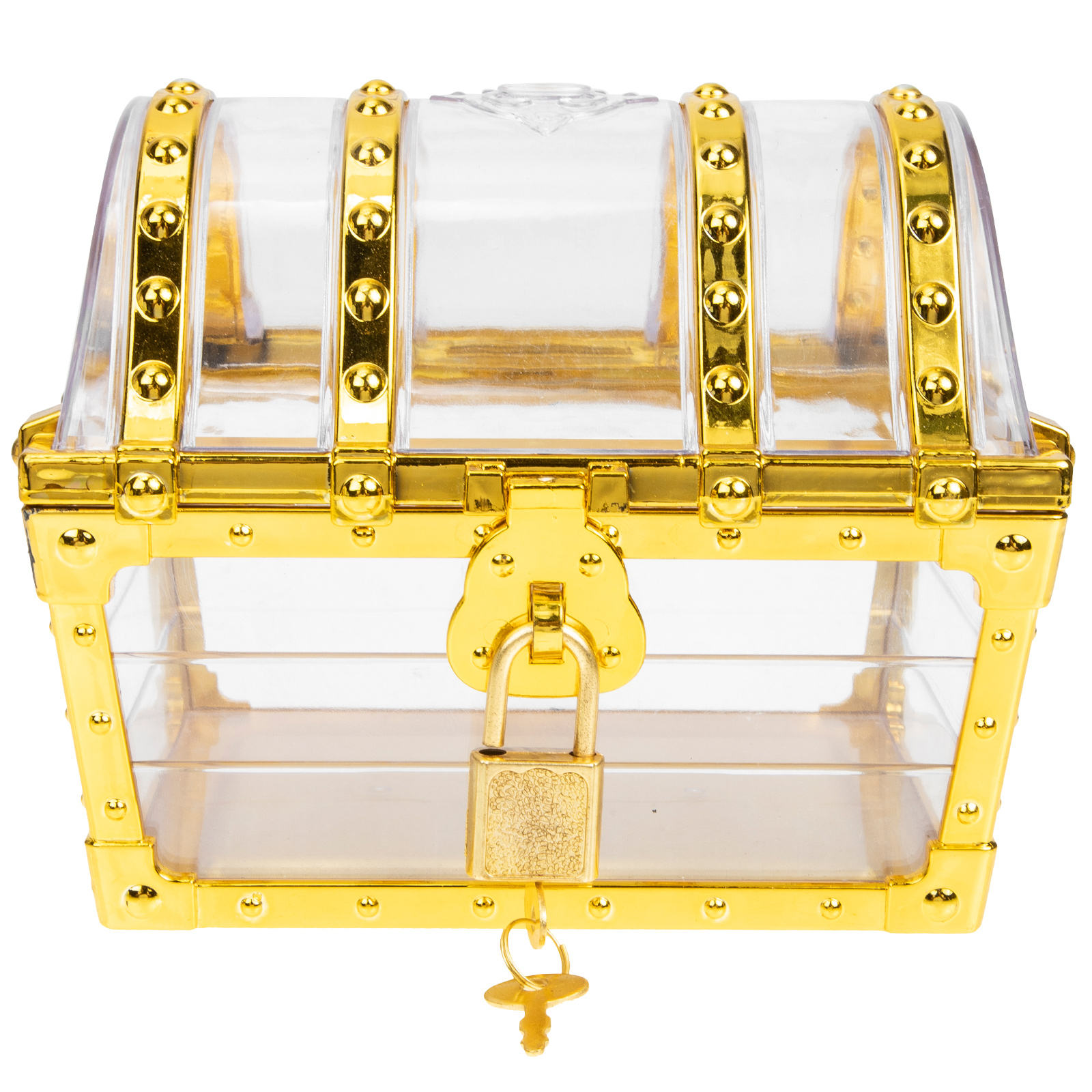 Masteelf Golden Pirate Treasure Chest Box for Kids Made of Plastic ...