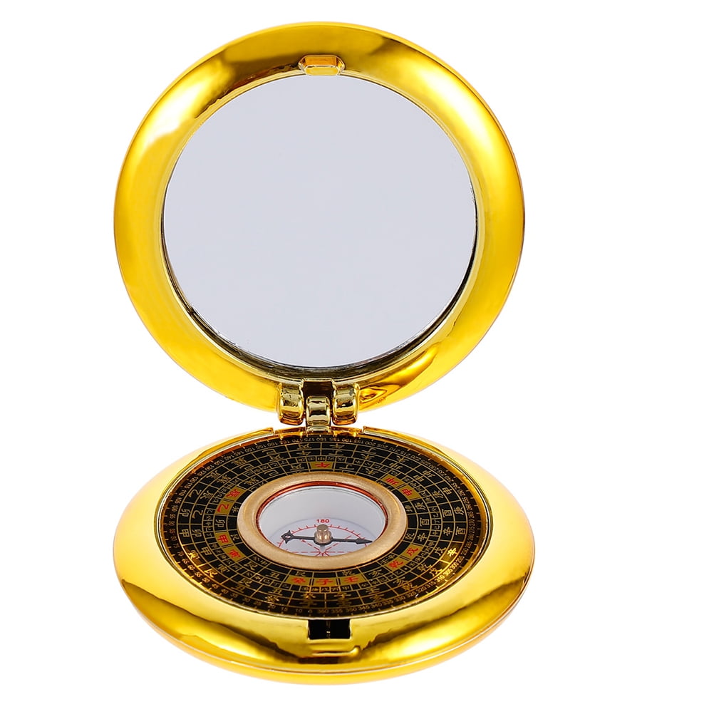 Masteelf Golden Plastic Mirror Compass for Decorating with Traditional ...