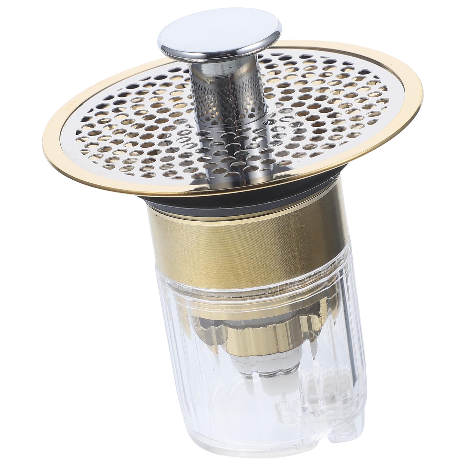 Masteelf Golden Self-Closing Basin Plug with ABS and Steel Material for ...