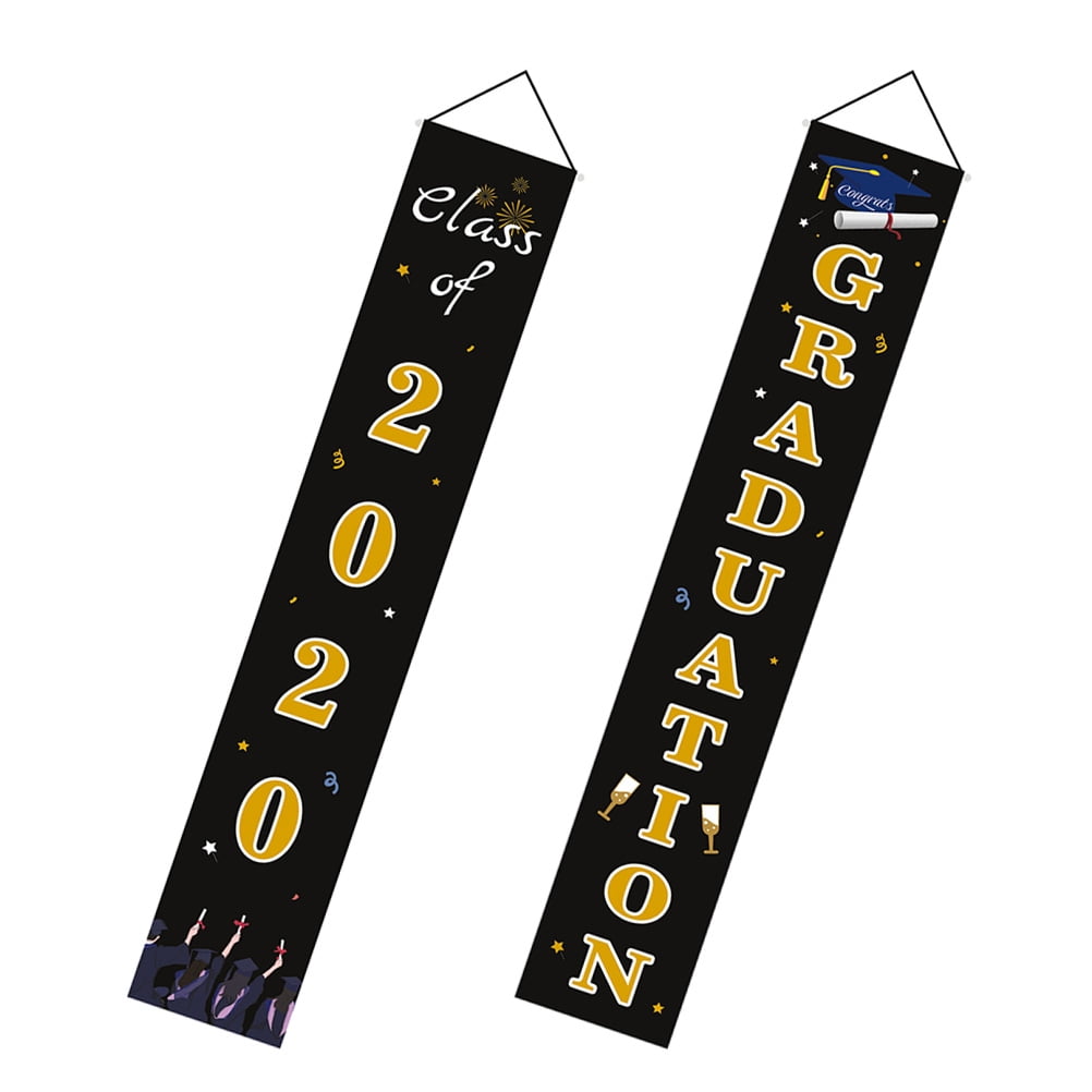 HEATSHAKING Congrats Grad Hanging Banner 1 Pair 70.9*12.6in For ...