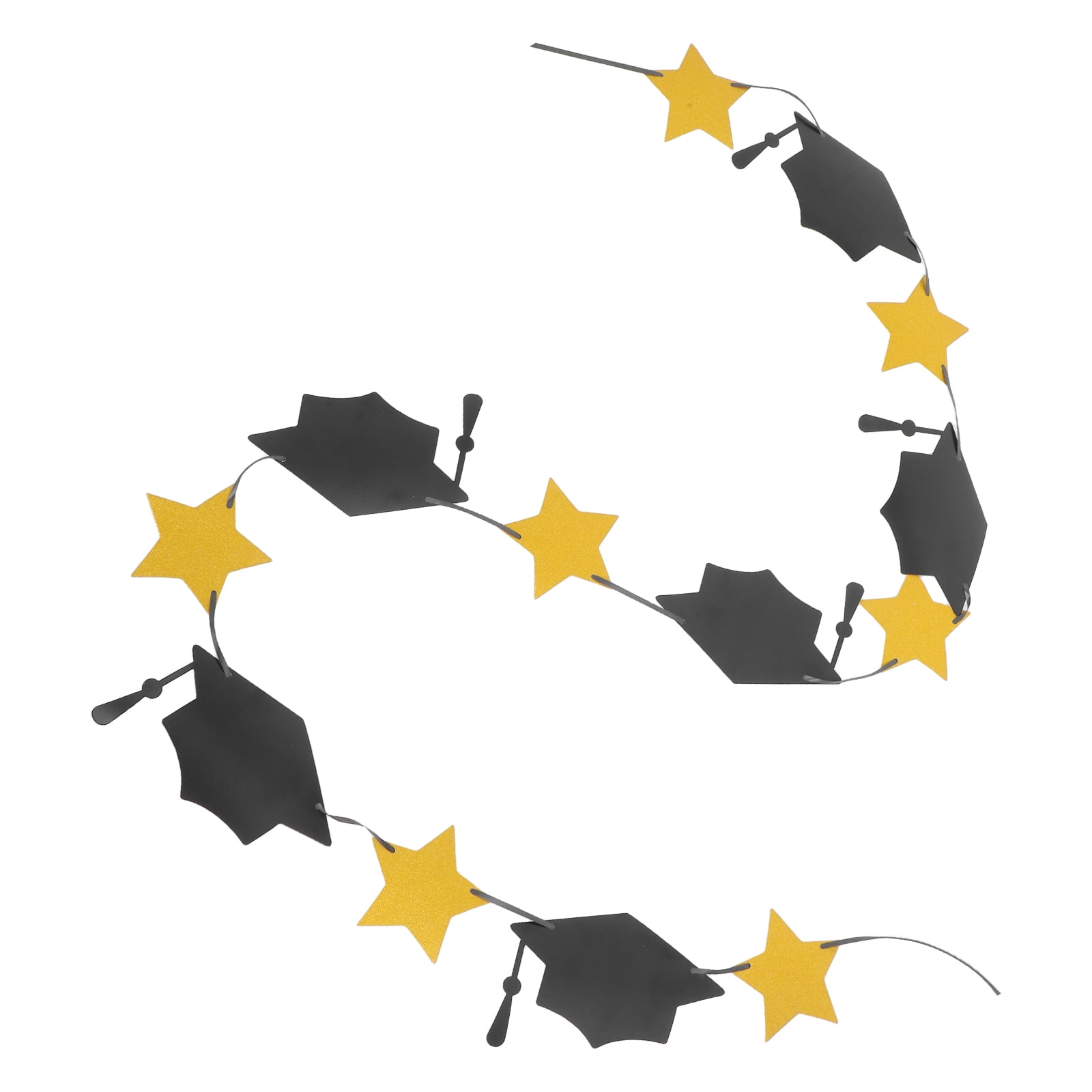 Masteelf Graduation Cap Garland Gold And Black Graduation Cap Stars ...