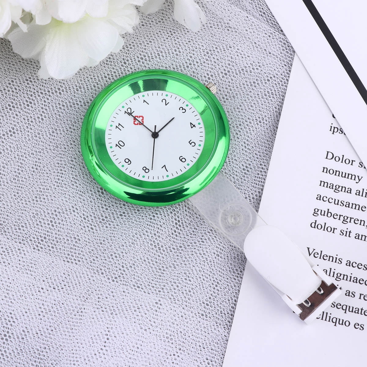 Masteelf Green Alloy Pocket Watch Timekeeping Simple Style Medical ...