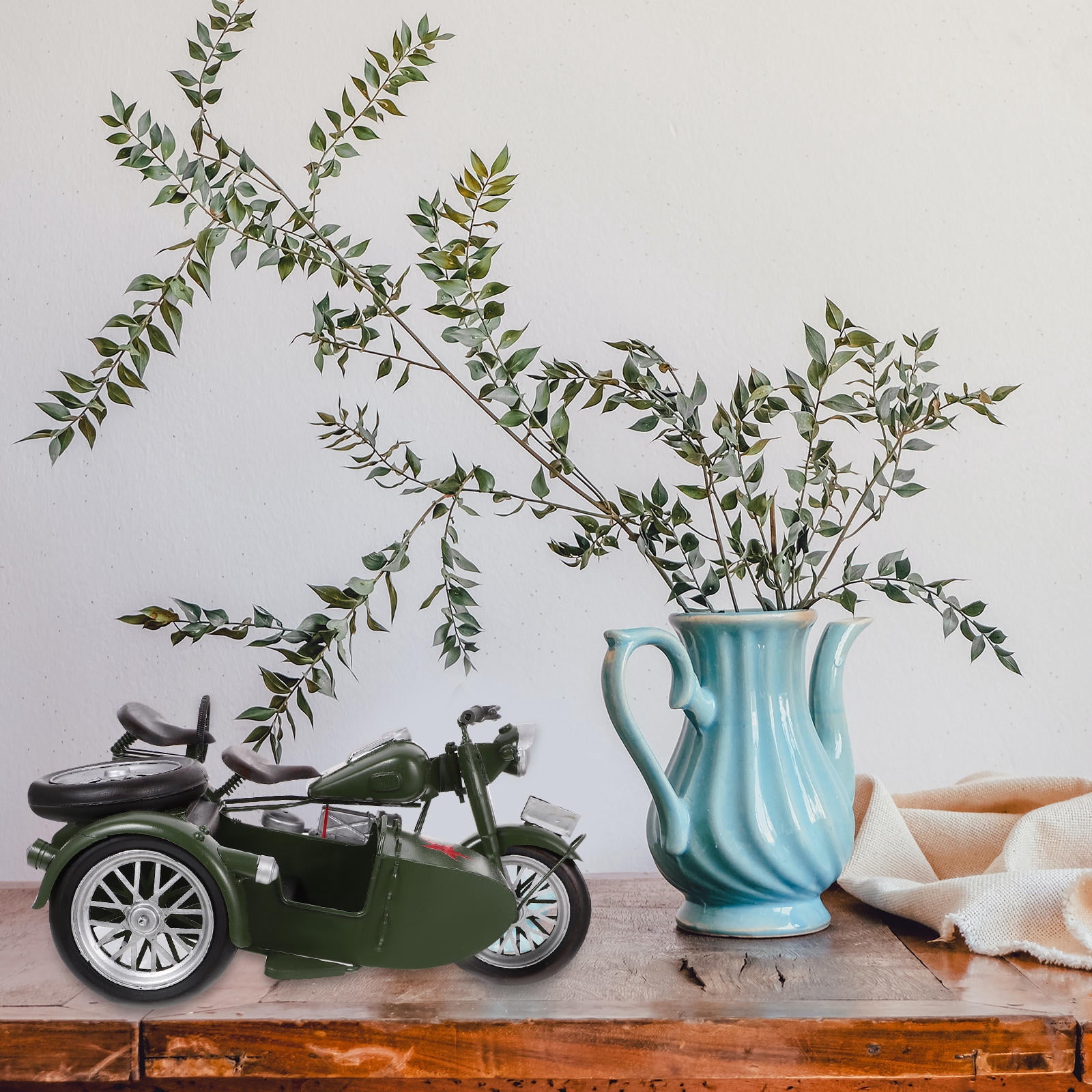Masteelf Green Iron Motor Model Antique Vehicle Decoration for Home ...