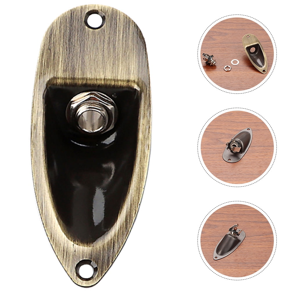 Masteelf Guitar Input Jack Boat Style Jack Plate Guitar Pickup Output ...