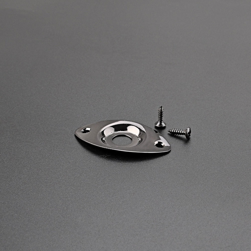 Masteelf Guitar Input Jack Plate for Electric Guitar Black Metal ...