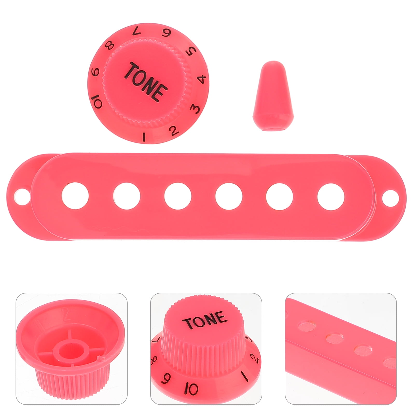 Masteelf Guitar Pickup Cover Replacement Set with Volume Tone Control Knobs and Switch Tip for ...