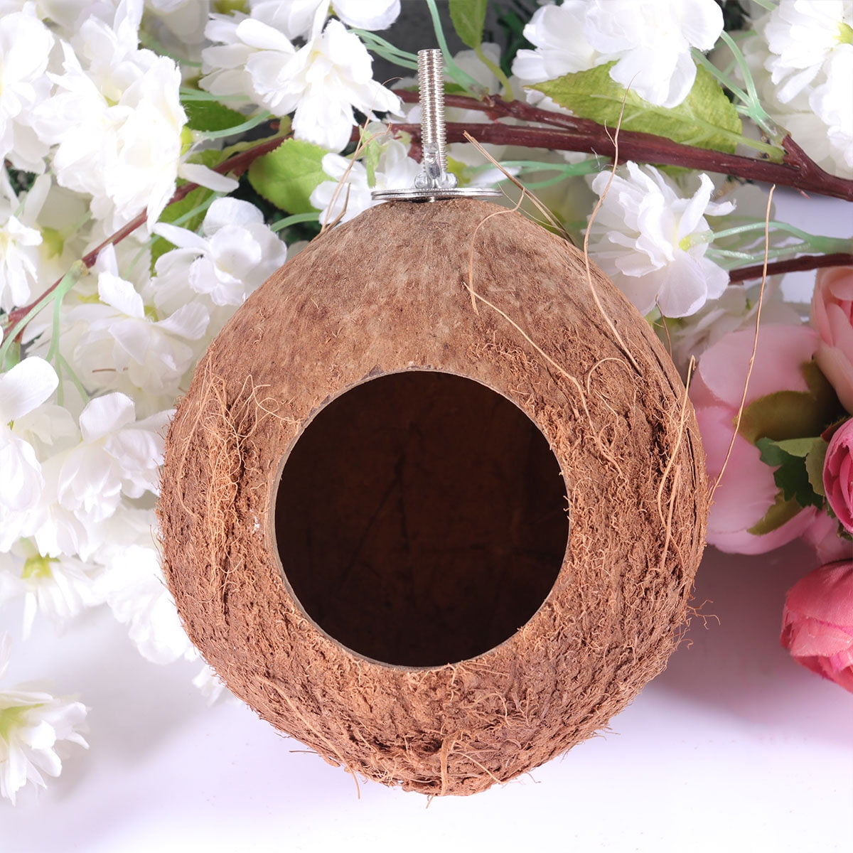 Masteelf Hamster Coconut Shell Hanging Cave Creative Sleeping Nest for ...
