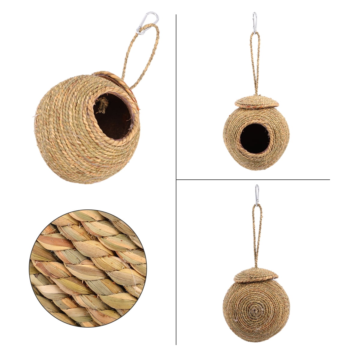 Masteelf Hamster Pigeon Straw Rope Woven Nest Bird Carrier Cages ...