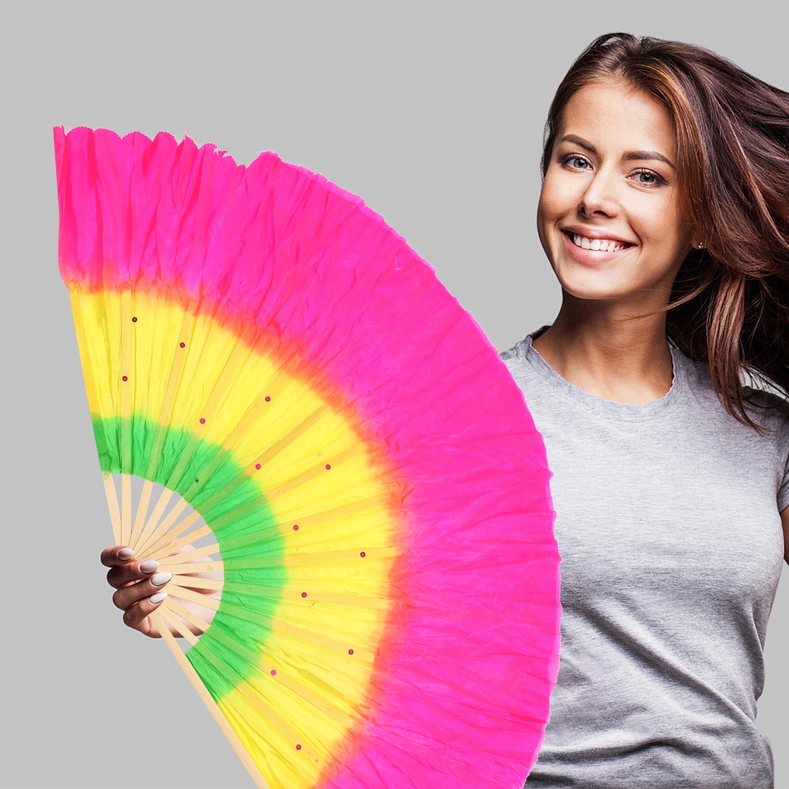 Masteelf Hand Fans Foldable Portable Handheld Dance Beautiful Colorful ...