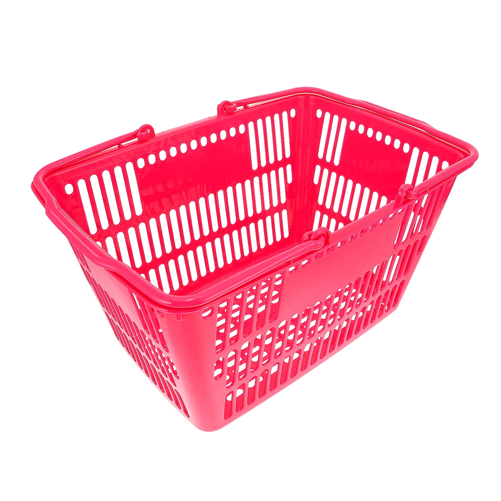 Masteelf Handheld Baskets Plastic Storage Wire Collapsible Tiny Rosy ...
