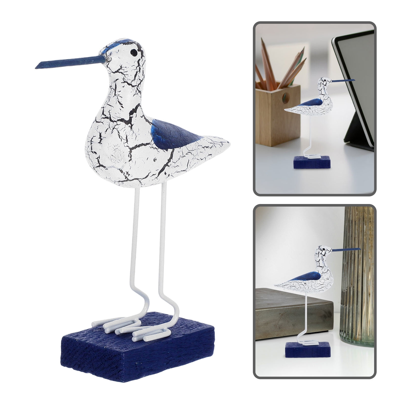 Masteelf Handmade Sea Bird Figurine Statue Beach Coastal Home Decor ...