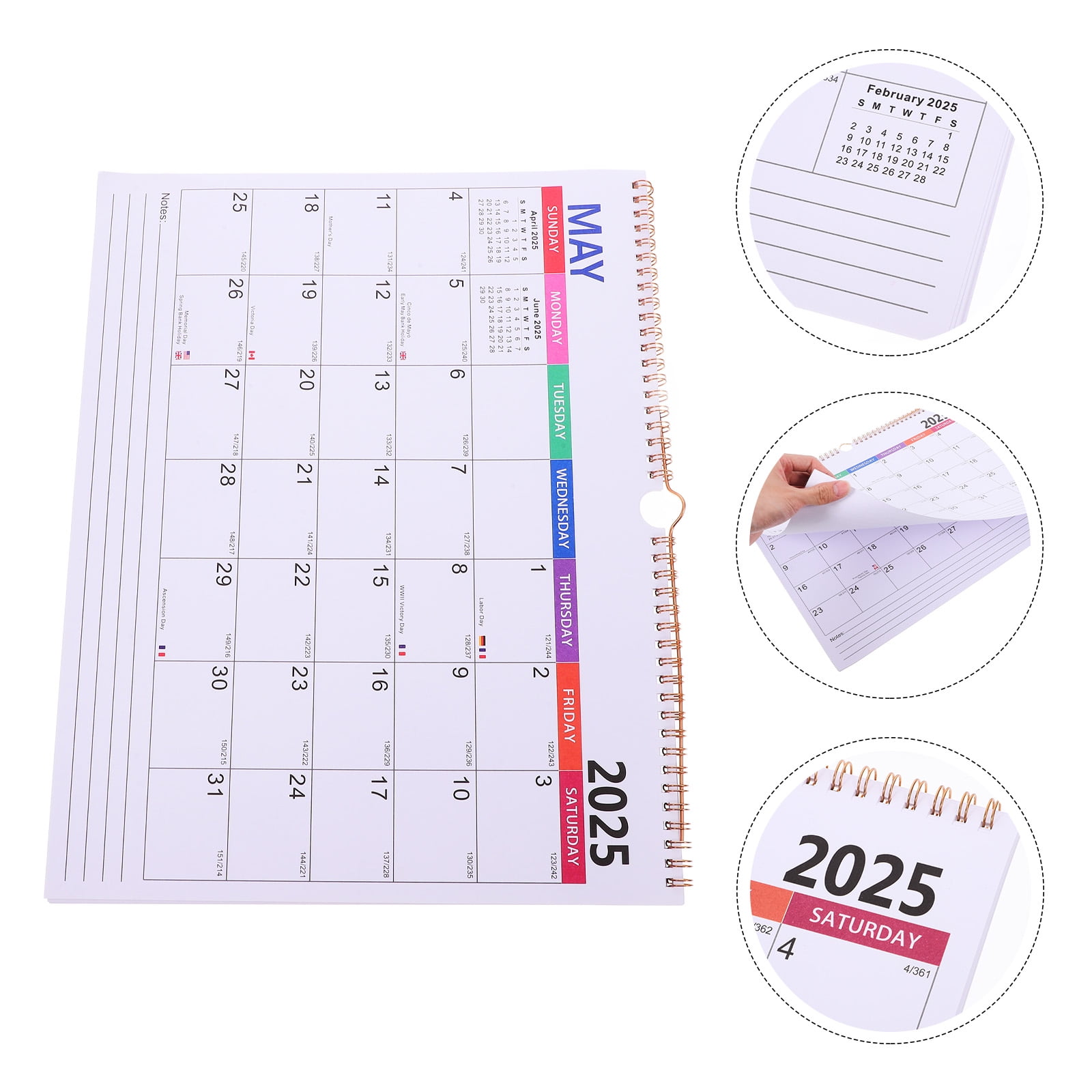 Masteelf Hanging Planning Calendar Multipurpose 2024-2025 Wall Calendar ...