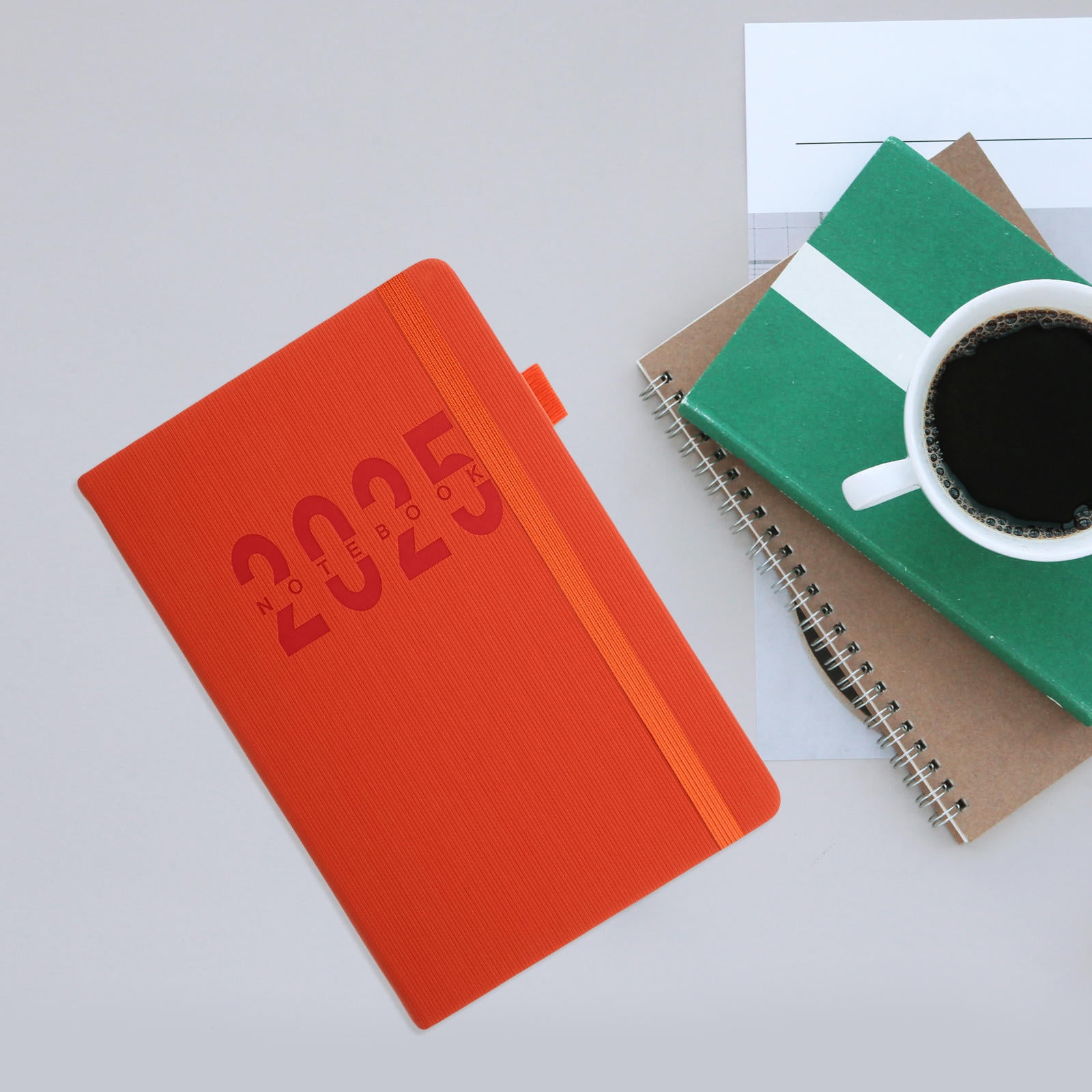 Masteelf Hard Covers 2025 Planner with Strap and Pen Holder Time ...