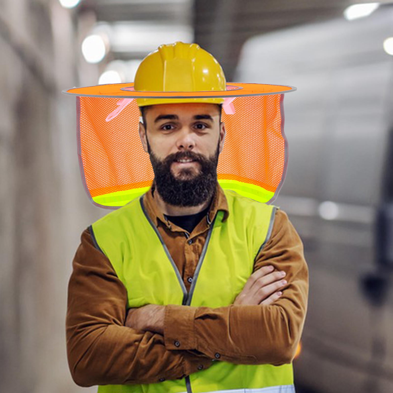 Masteelf Hard Hat Sun Shade Hard Hat Visor Full Brim Construction Hat ...