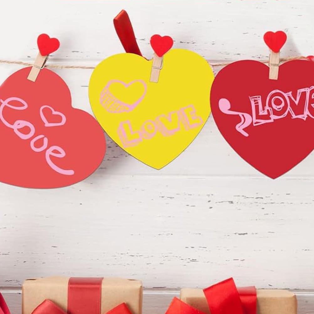 Masteelf Heart Shaped Paper Pieces for Crafts with Writable Surface and ...