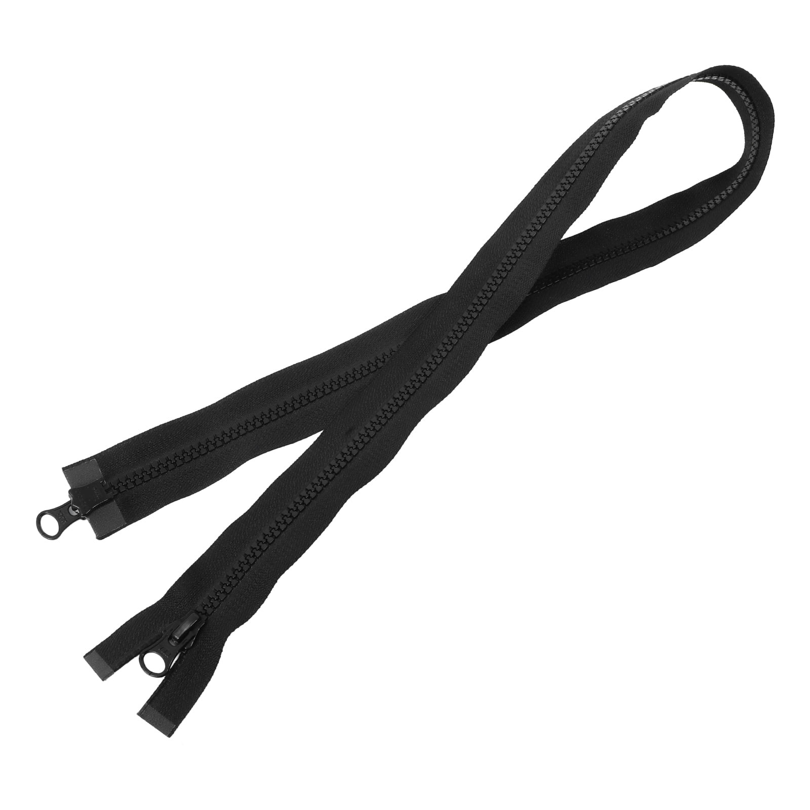 HEATSHAKING Coat Zipper Replacement Black Resin 1Set 27.6x1.2x0.4In ...